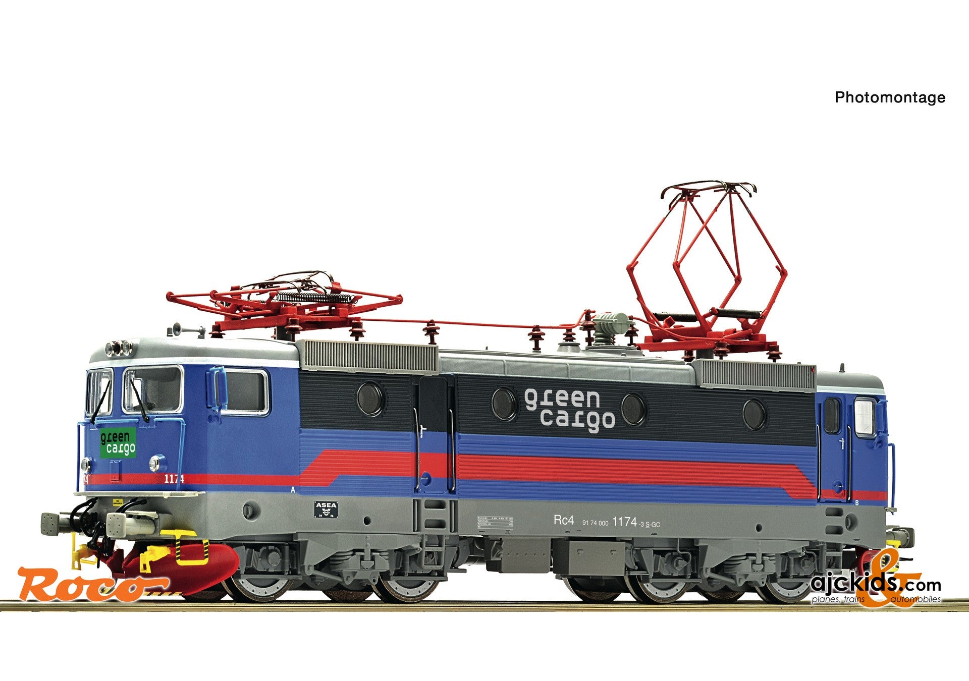 Roco 70458 - Electric locomotive Rc4 1174, Green Cargo at Ajckids.com