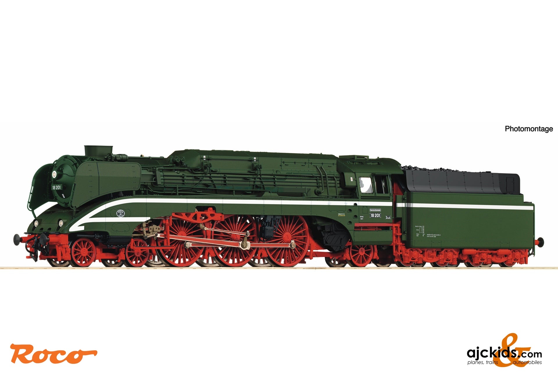 Roco 7100006 High-speed steam Locomotive 18 201, coil-fired, DR – Ajckids