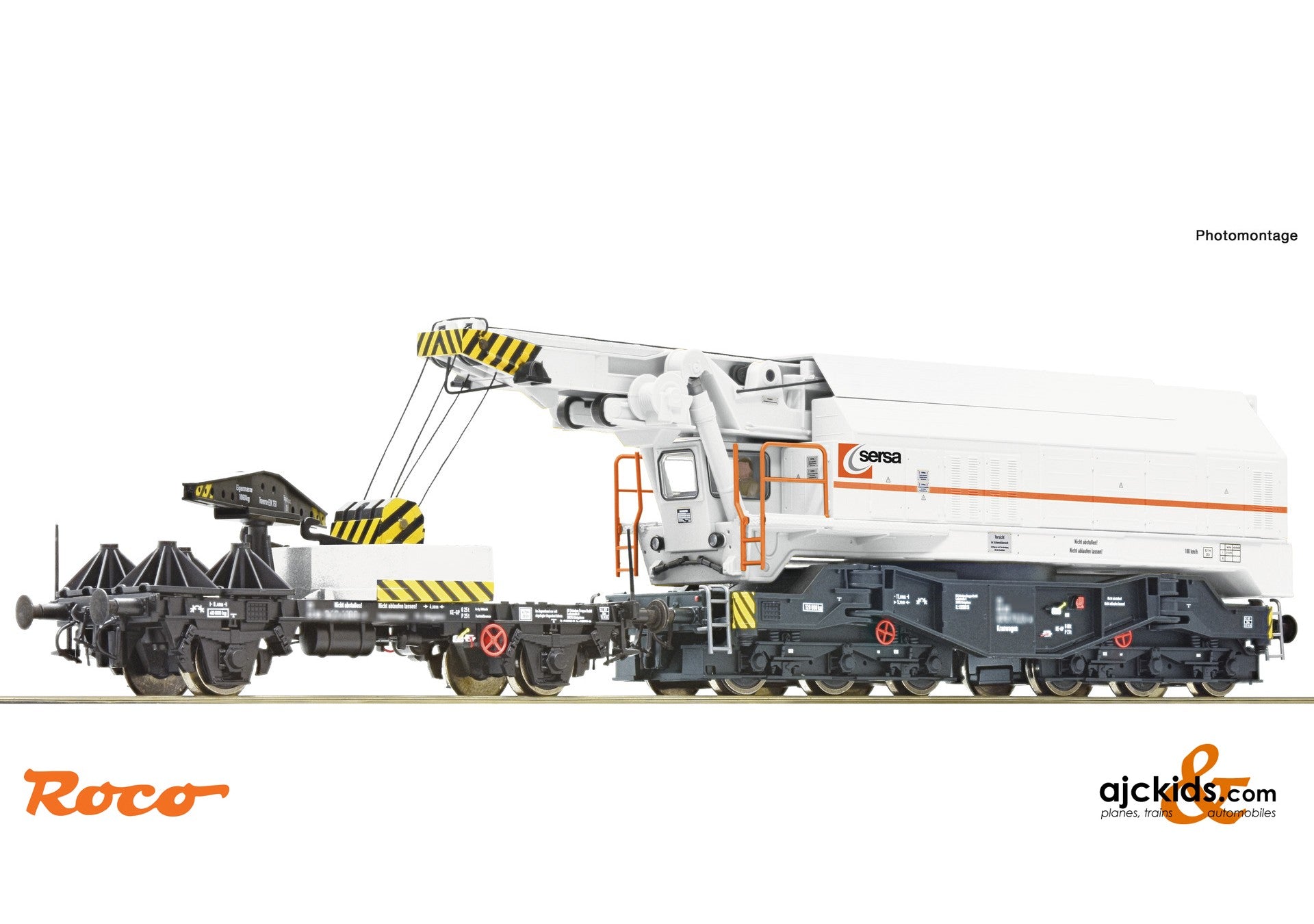 Roco 73039 - Digital railway slewing crane, SERSA at Ajckids.com