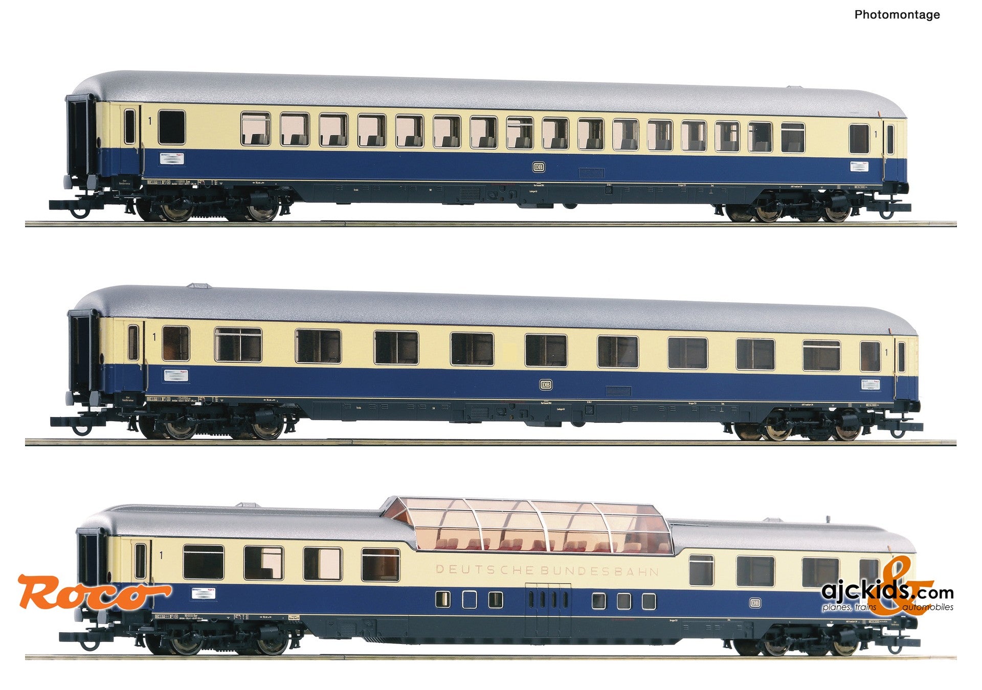 Roco 74048 - 3 piece set (1): F 21 "Rheinpfeil", DB at Ajckids.com