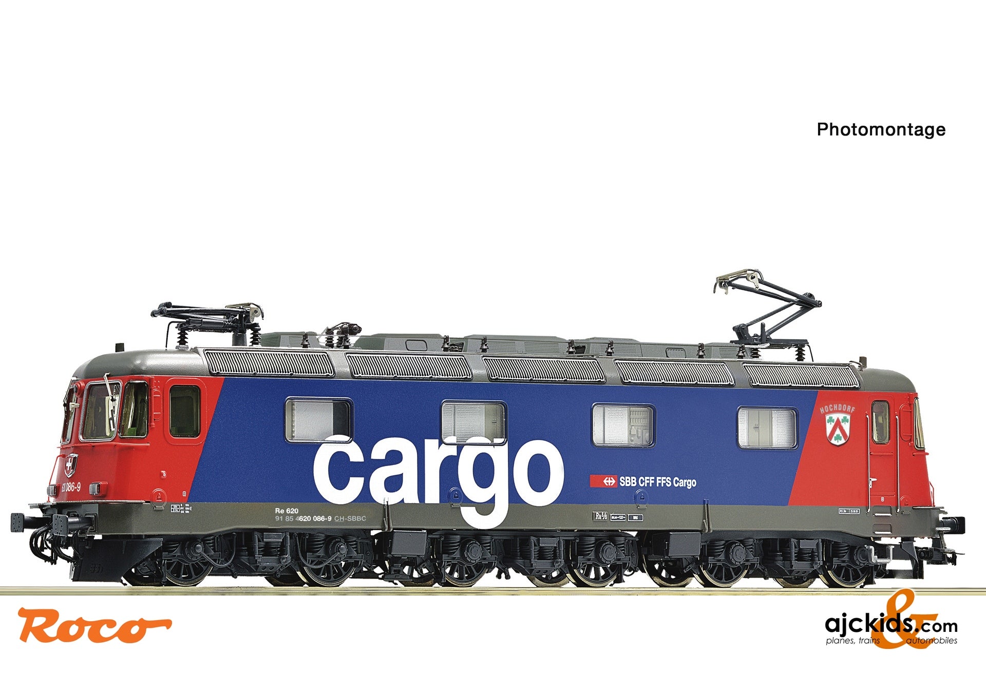 Roco 7500033 Electric Locomotive Re 62 0 086-9, SBB Cargo – Ajckids