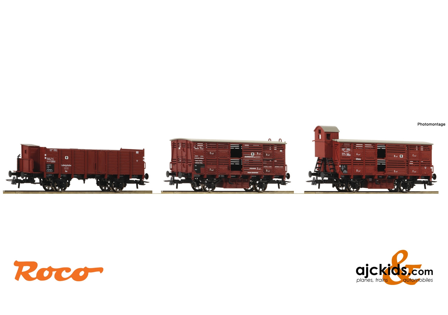 Roco 76060 - 3 piece set: Goods wagons at Ajckids.com