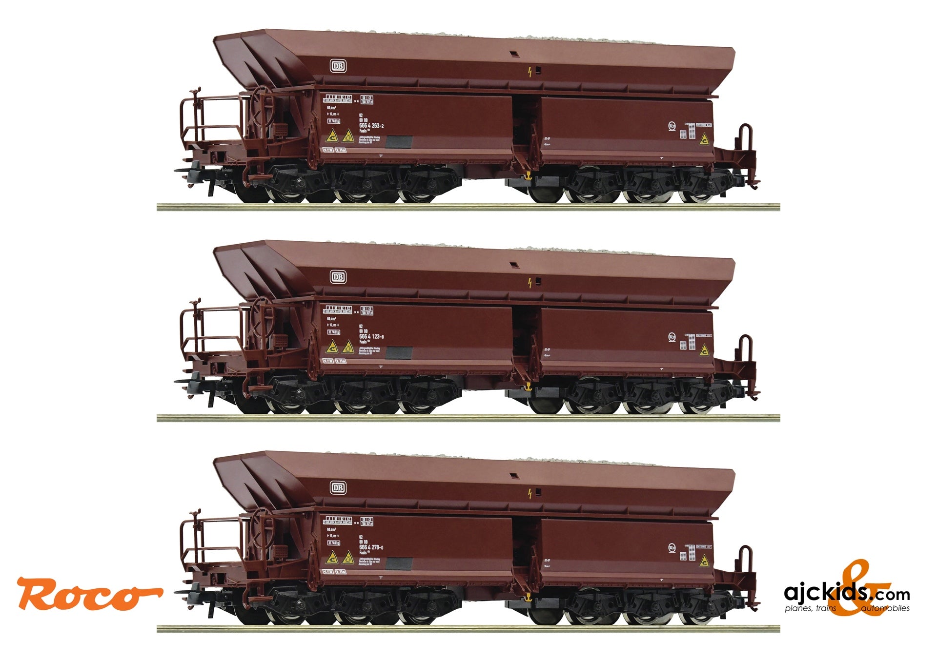 Roco 77030 3 piece set (1): Ore wagons, DB – Ajckids