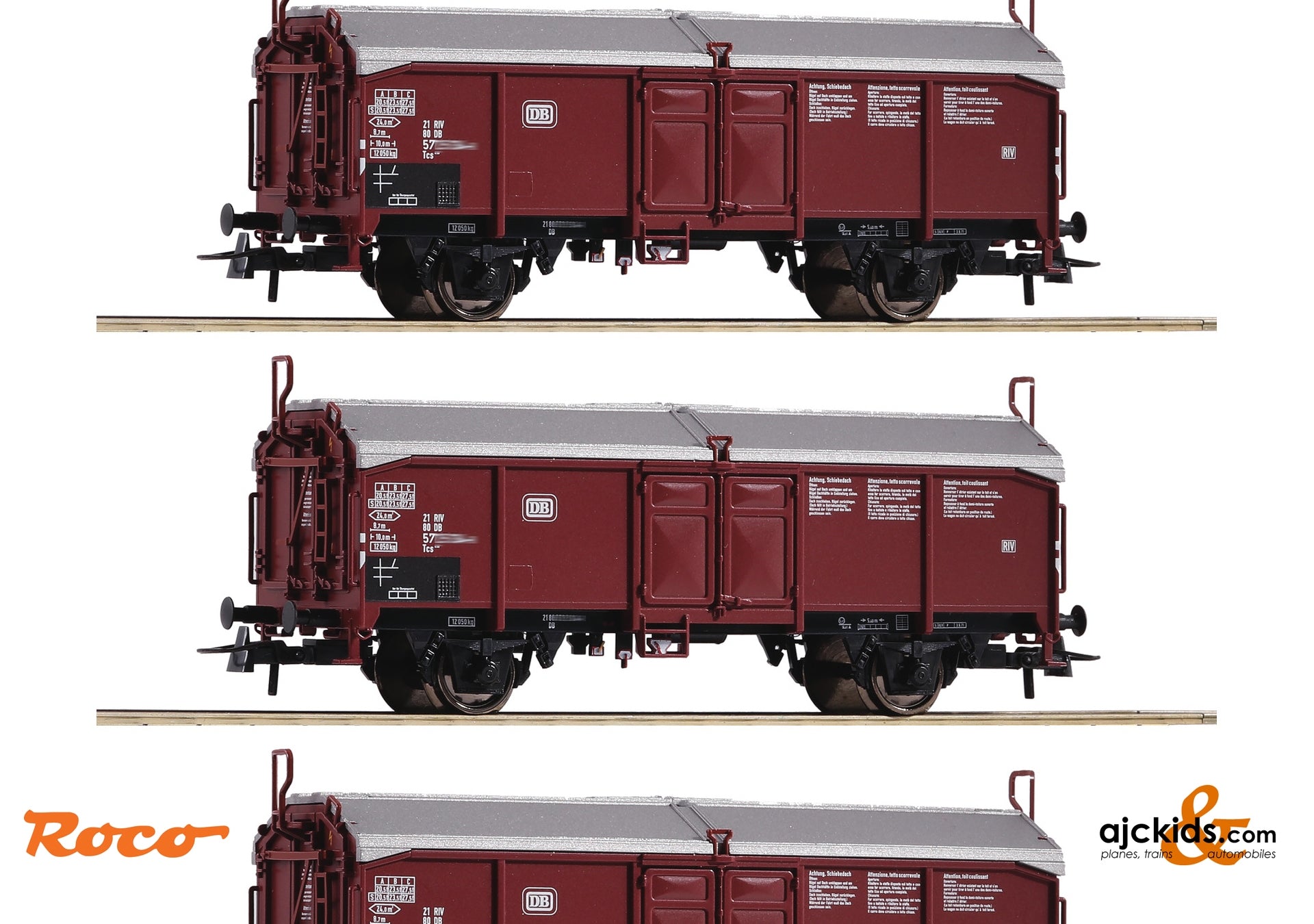 Roco 77050: 3-piece set: Sliding roof wagon, DB – Ajckids
