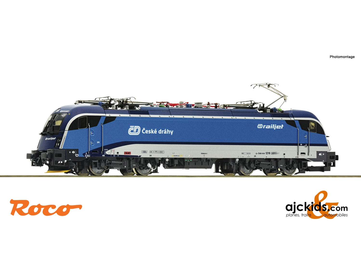 Roco 78488 - Electric locomotive 1216 "Railjet" (AC Sound) at Ajckids.com